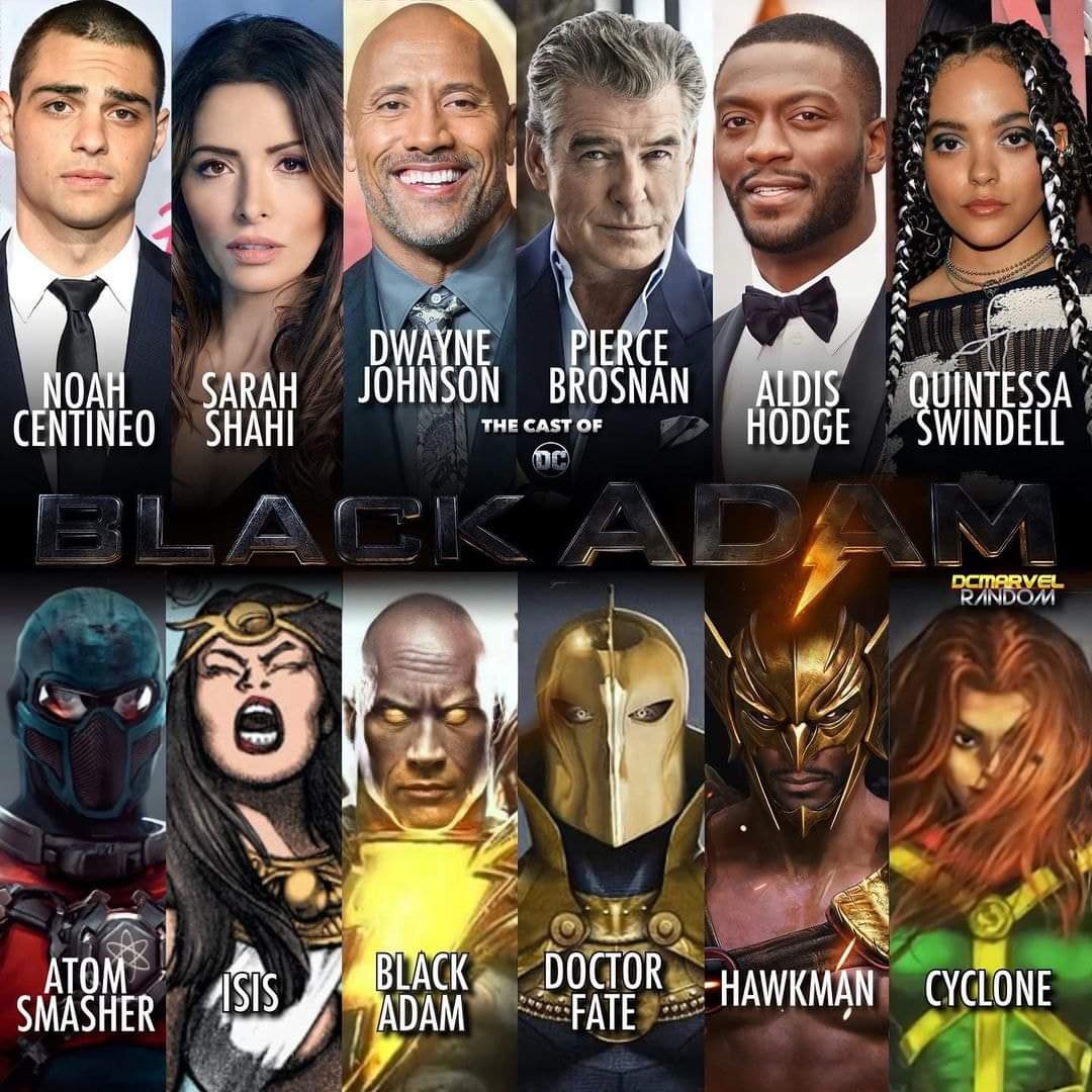 Black Adam cast and DC comic book characters