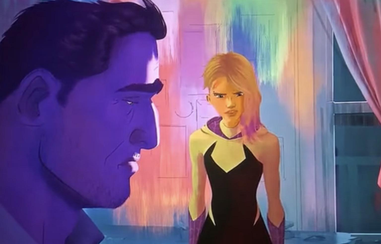 Gwen talks to her father about her identity